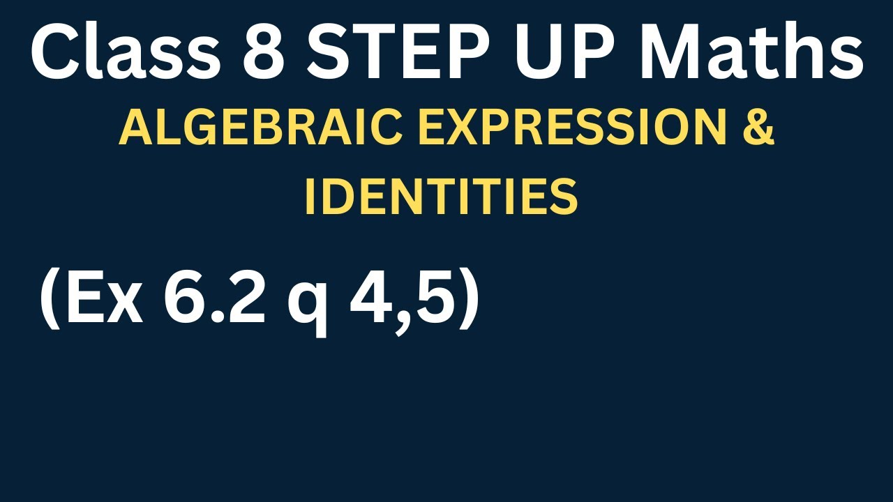 Step up math/class 8 /ch: Algebraic Expressions And Identities/ Ex 6.2 question 4 and 5/multiply ...