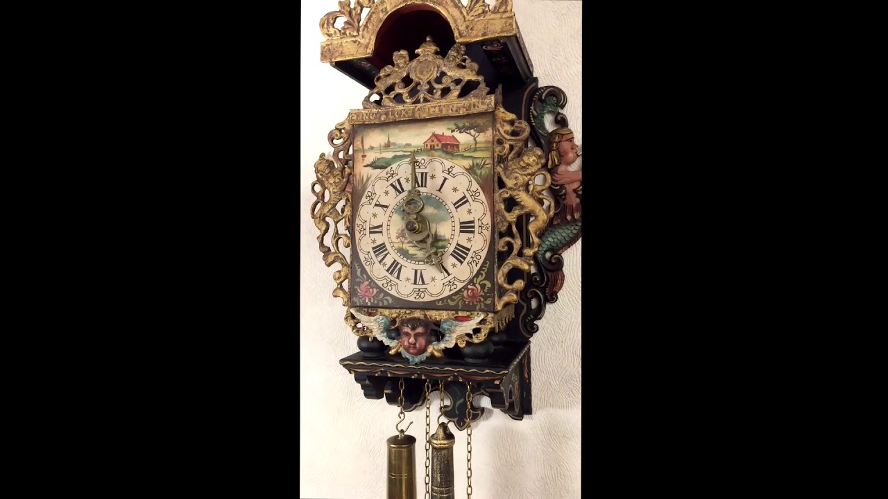 Dutch Stoel Klok/Chair Clock Warmink Wuba Early 20th - YouTube