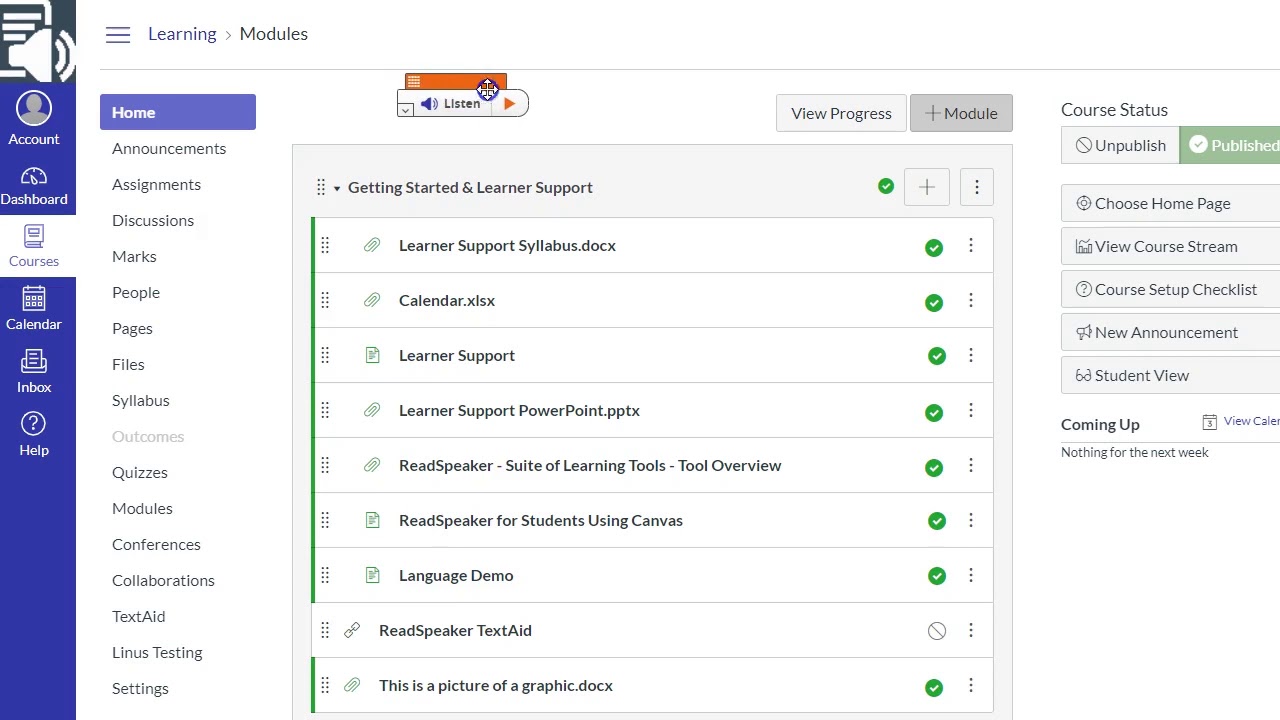 ReadSpeaker webReader 3.0 - Activating webReader in Blackboard and Canvas - YouTube