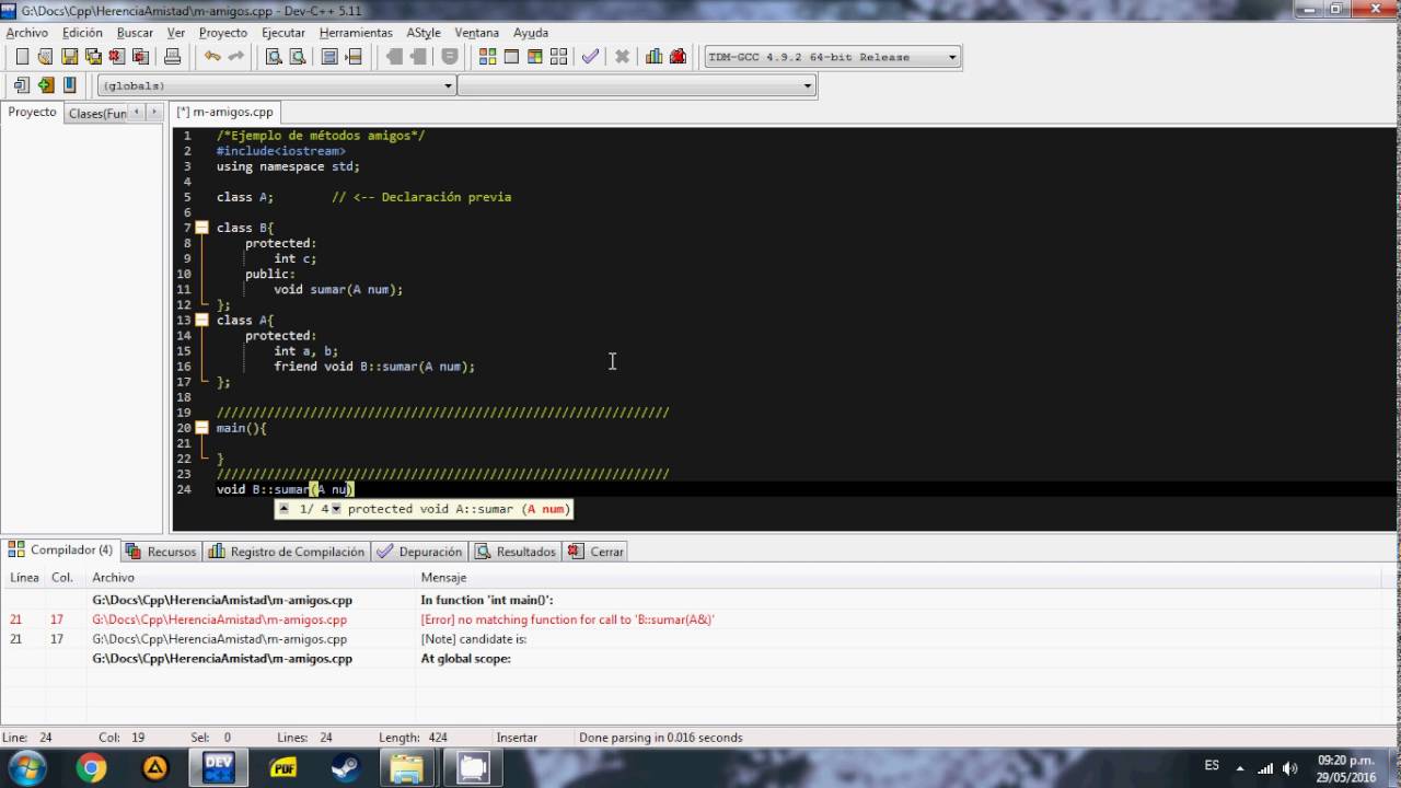 Métodos Amigos en C++ - YouTube