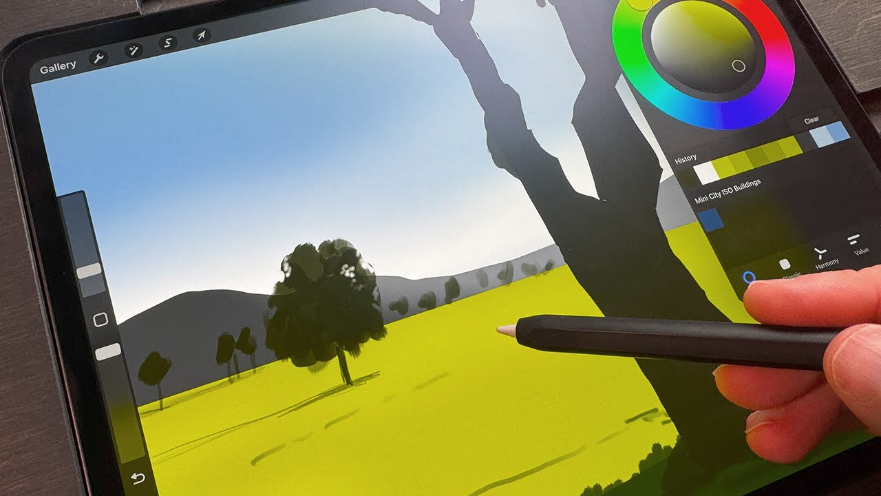 Digital painting with process explained - 1 of 100 Challenge - YouTube