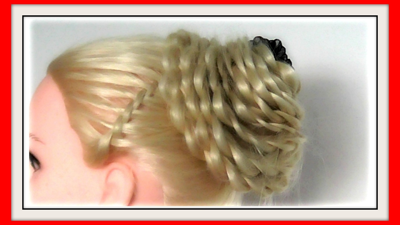 BUN OF PANCAKED BRAIDS HAIRSTYLE / HairGlamour Styles / Hairstyles ...