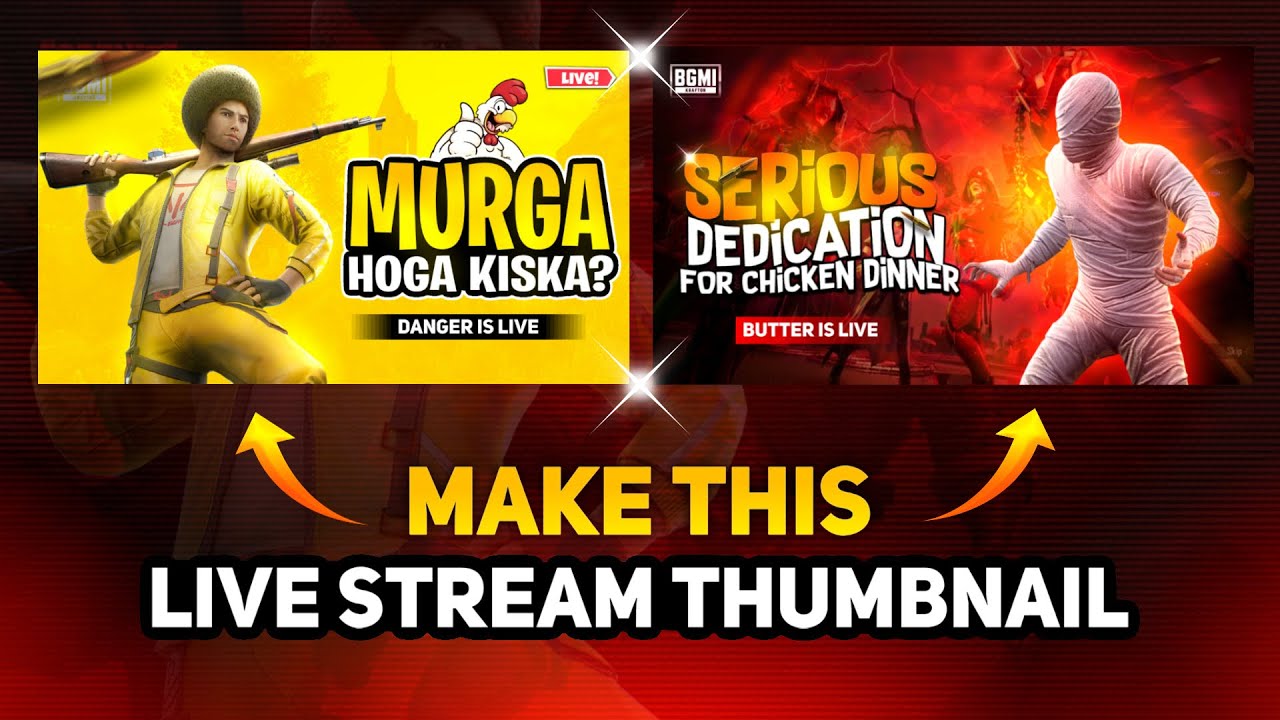 How to Make Live Stream Thumbnail Like @AntaryamiGaming | BGMI Live ...