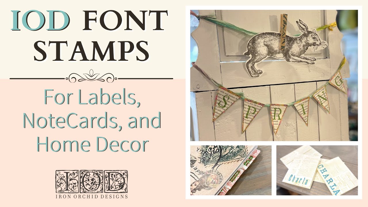 How to Use IOD Font Stamps For Labels, Gift Cards, And Decor - YouTube