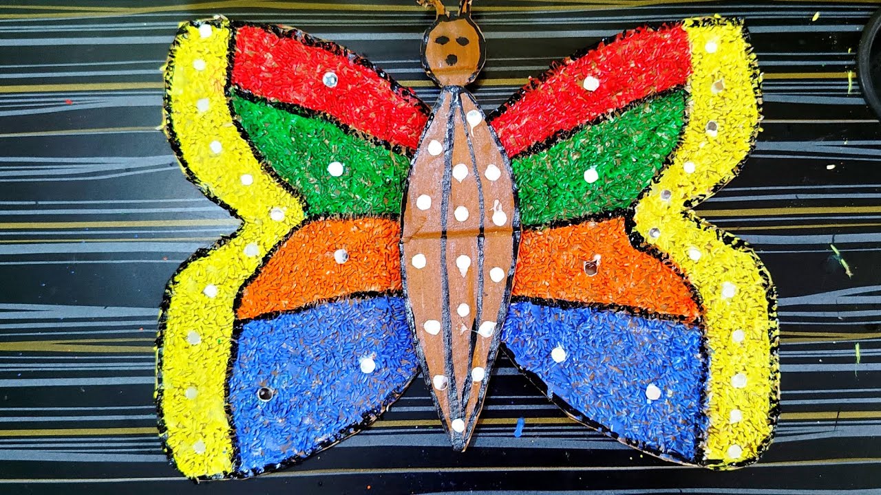 Beautiful Wall Decor Using Rice Or Cardboard/diy waste cardboard wall ...