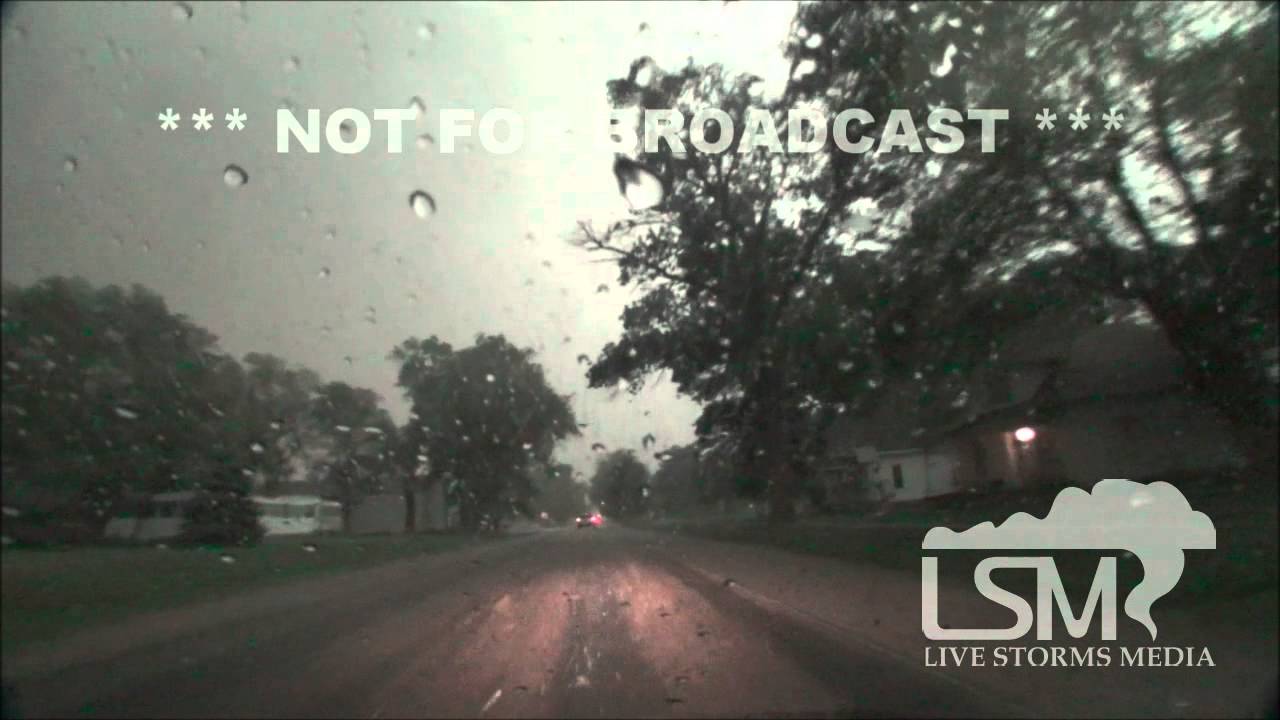 6/3/14 Belgrade, NE; Rain Wrapped Tornado and RFD Winds *Nick Slone HD ...