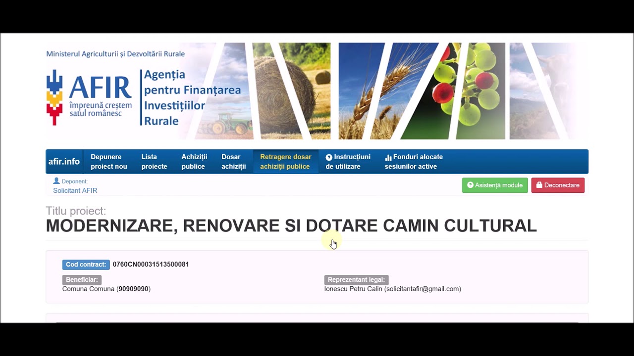 Tutorial Achizitii Publici Dosar Achizitii - Retragere - YouTube