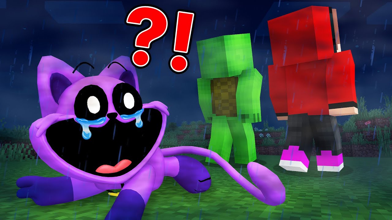 JJ and Mikey Abandoned Poor CatNap - Minecraft Maizen vs Poppy Playtime ...