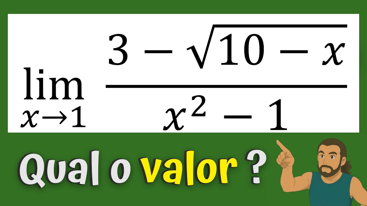 CÁLCULO 1 Limite com Raiz e Indeterminação 0/0! Resolva Usando ...