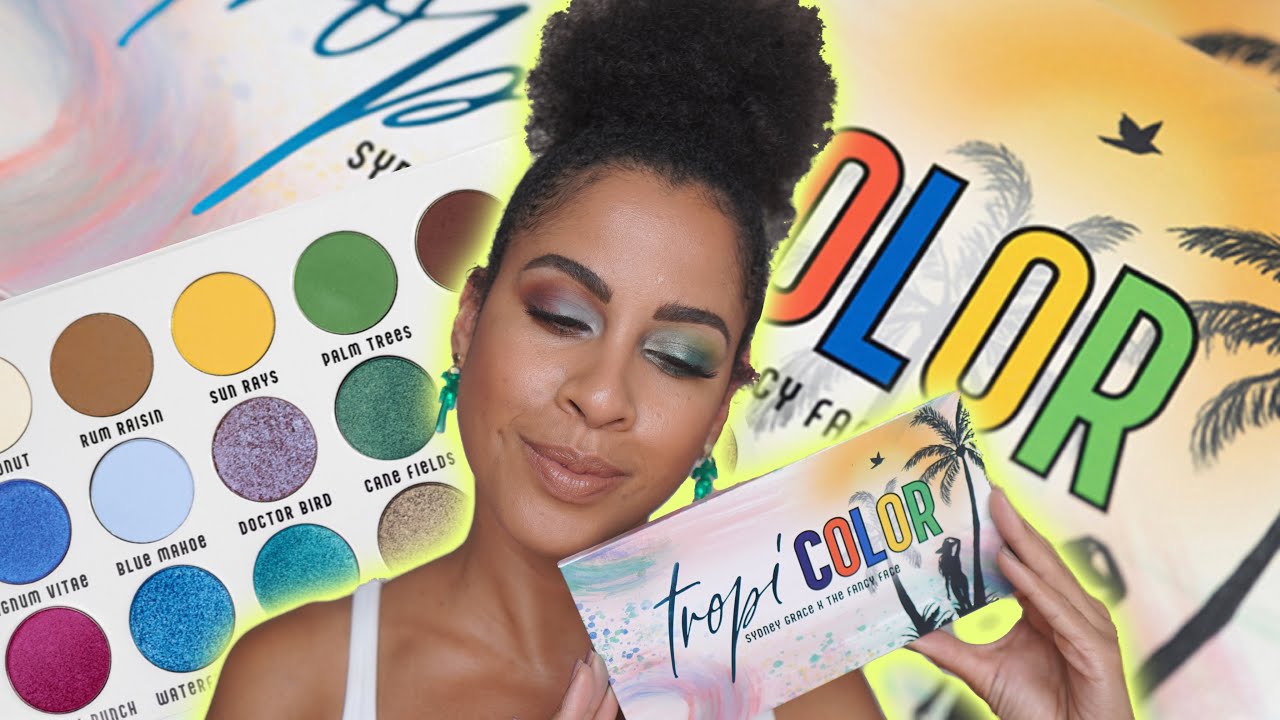 Sydney Grace x The Fancy Face tropiCOLOR Eyeshadow Palette // Swatches ...
