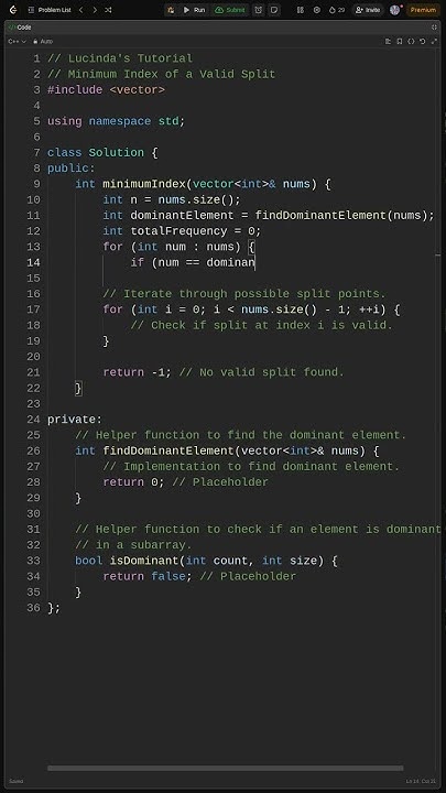 🎀LeetCode Problem 2780🎀 Minimum Index of a Valid Split - YouTube