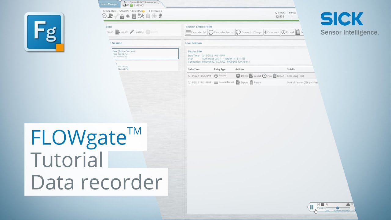 Tutorial: FLOWgate™ Data recorder - YouTube