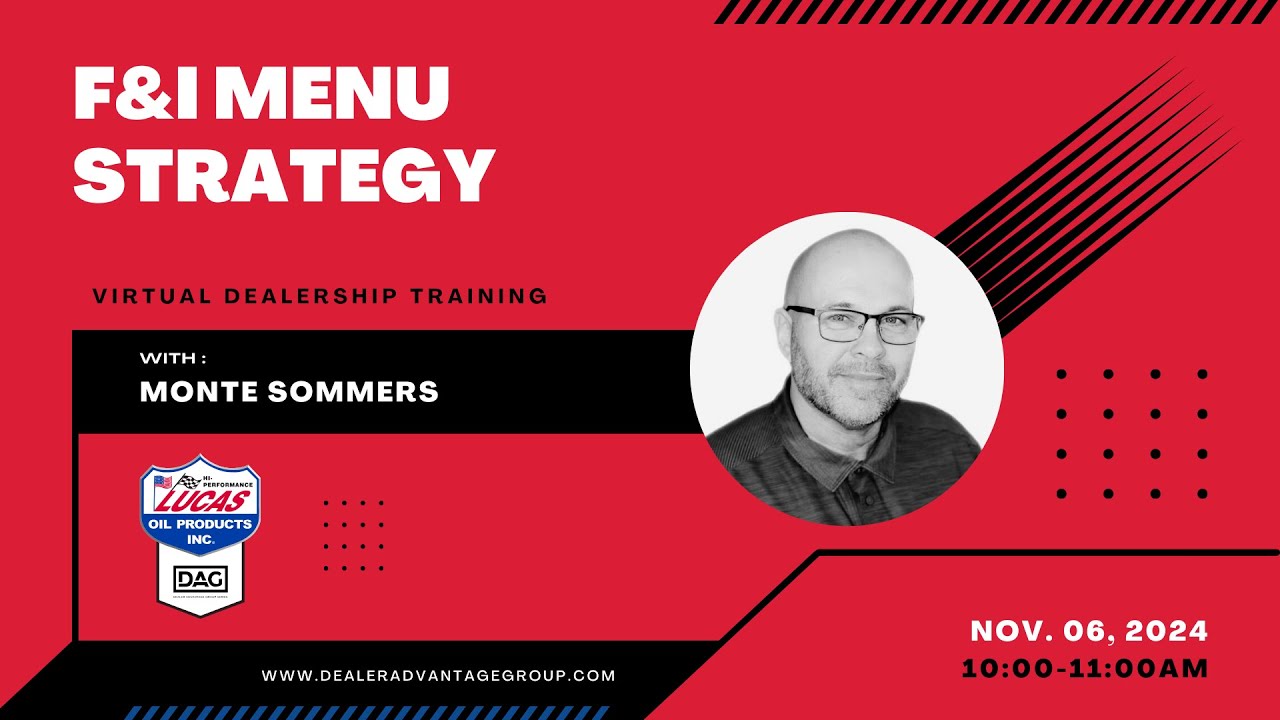 F&I Menu Strategy: Advanced Methodology - YouTube