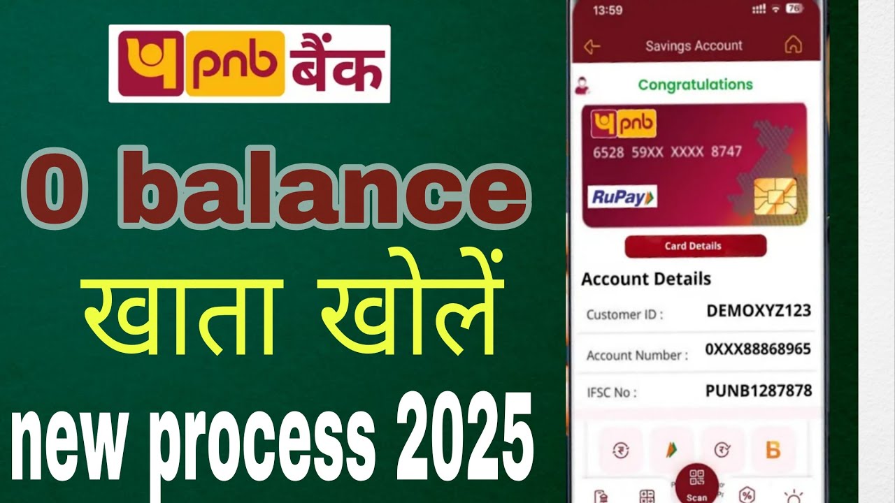 Punjab National Bank zero balance account opening | PNB zero balance ...