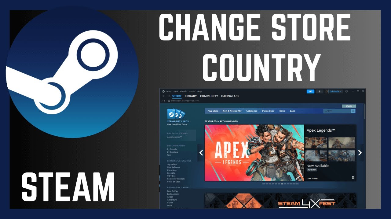How To Change Steam Game Store Country - YouTube