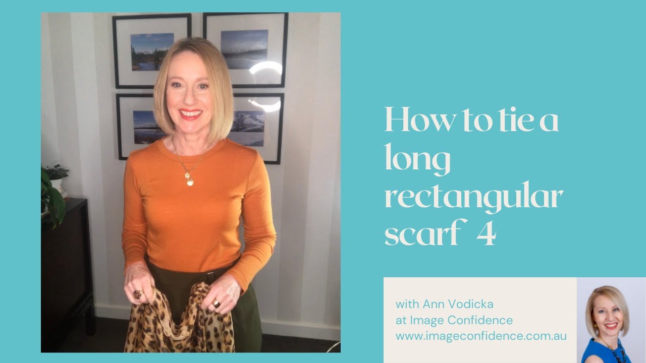 How To Tie A Long Rectangular Scarf #4 - YouTube
