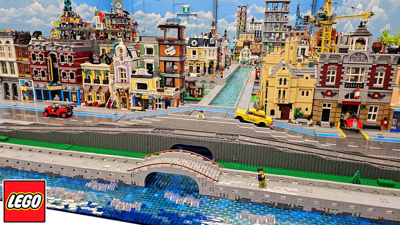 LEGO City Canal | Detailed Water | Raised Walkway | Plans - YouTube