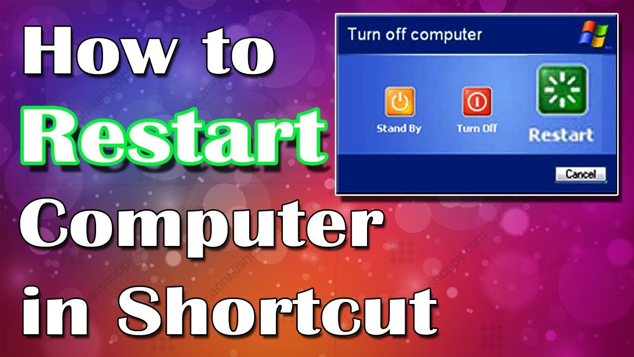 How to restart computer by double click on desktop - YouTube