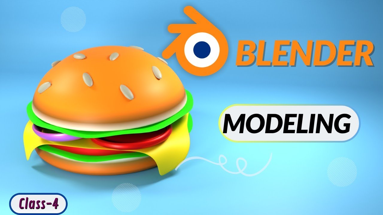 Burger Modeling | Blender 3D Animation Beginner Tutorials | Blender 4.0 ...