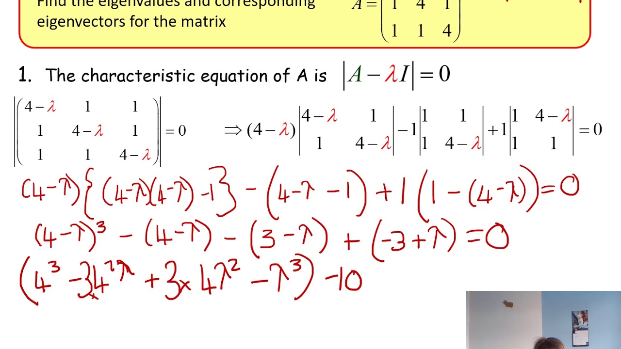 Matrix 6 - More Eigenvalues and Eigenvectors - YouTube