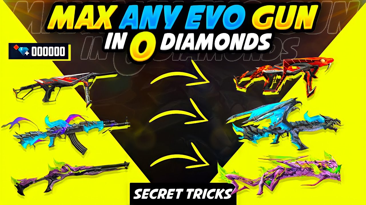 How To Upgrade Evo Gun In 0 Diamond | Upgrade XM8, M1014, Ak47, Mp40 ...