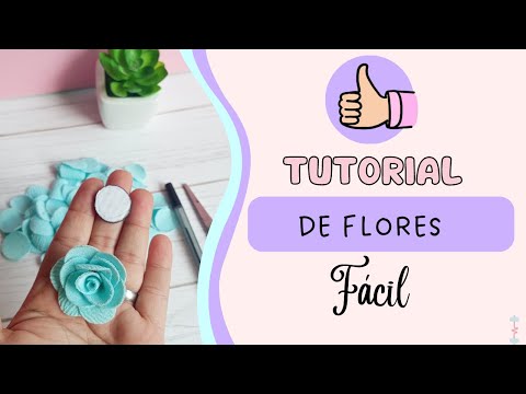 🌸TUTORIAL de Flor de tela SUPER FÁCIL 🌸 - YouTube