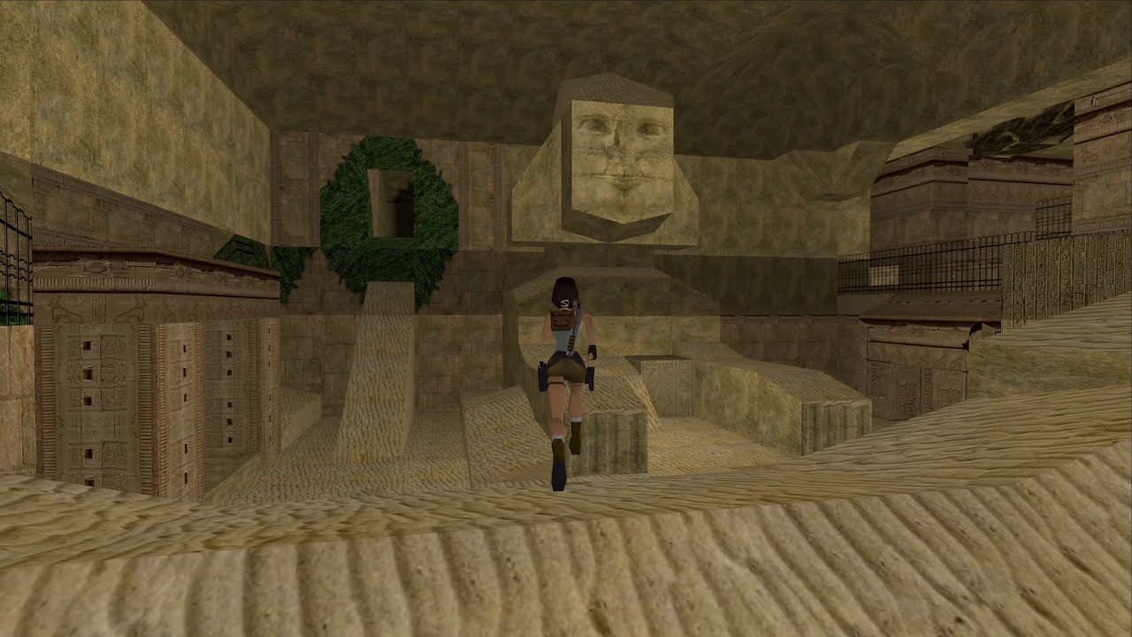 Tomb Raider (1996) Level 10: The City of Khamoon, in the Croft Engine ...
