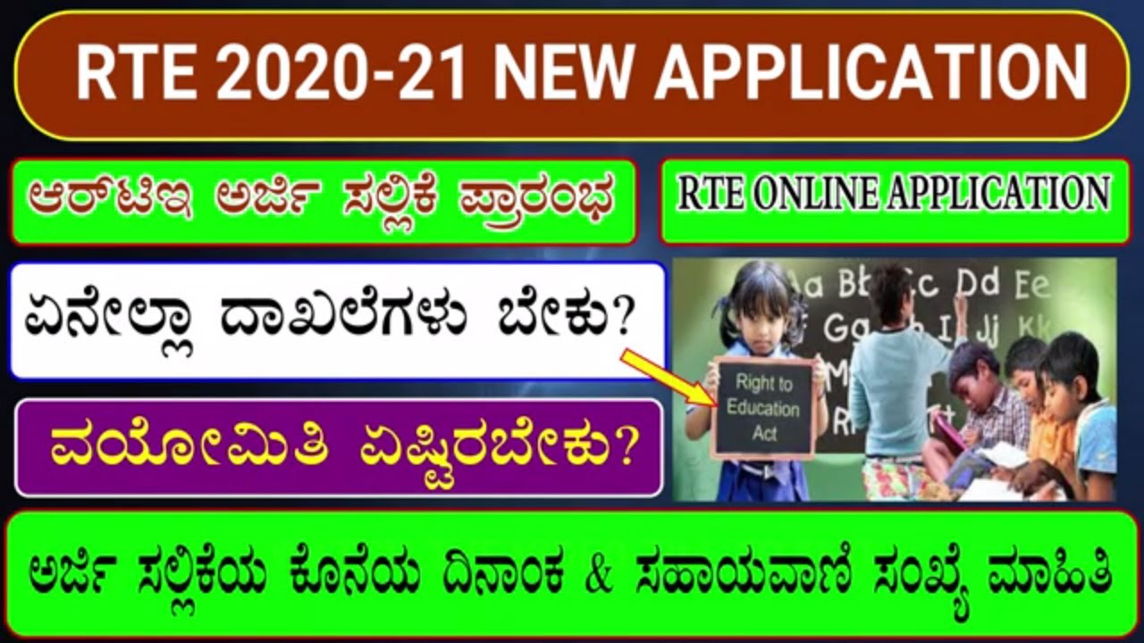 RTE APPLICATION 2020|How to apply|required Documents|Age Limits ...