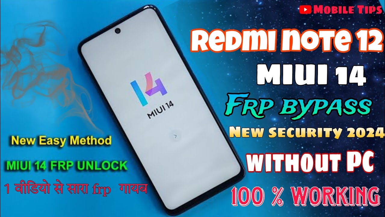Redmi Note 12 Frp Bypass MIUI 14 ANDROID 13 Youtube &Talkback Not ...