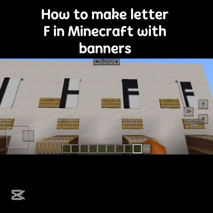How to make letter F in Minecraft with banners - YouTube