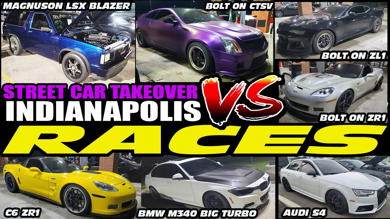 STREET CAR TAKEOVER INDY RACES - MAGNUSON S10 BLAZER 8XXWHP, GTR, ZL1 ...