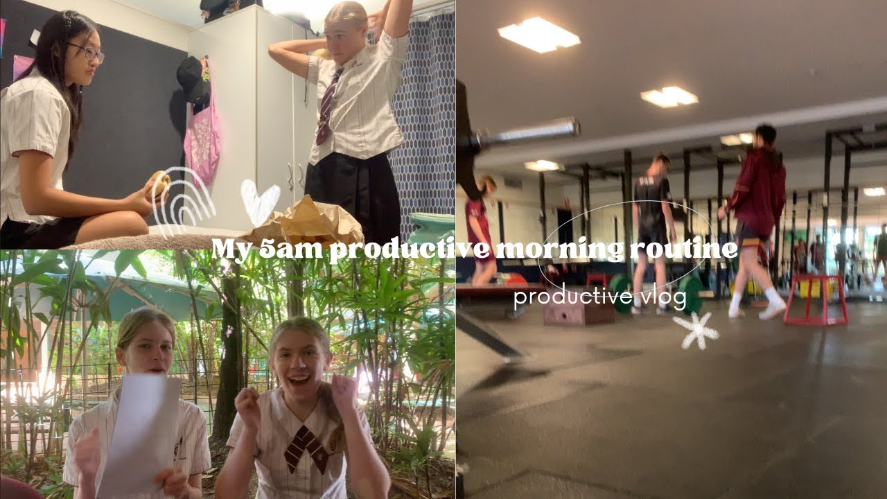 my 5am Productive School Morning Routine - YouTube