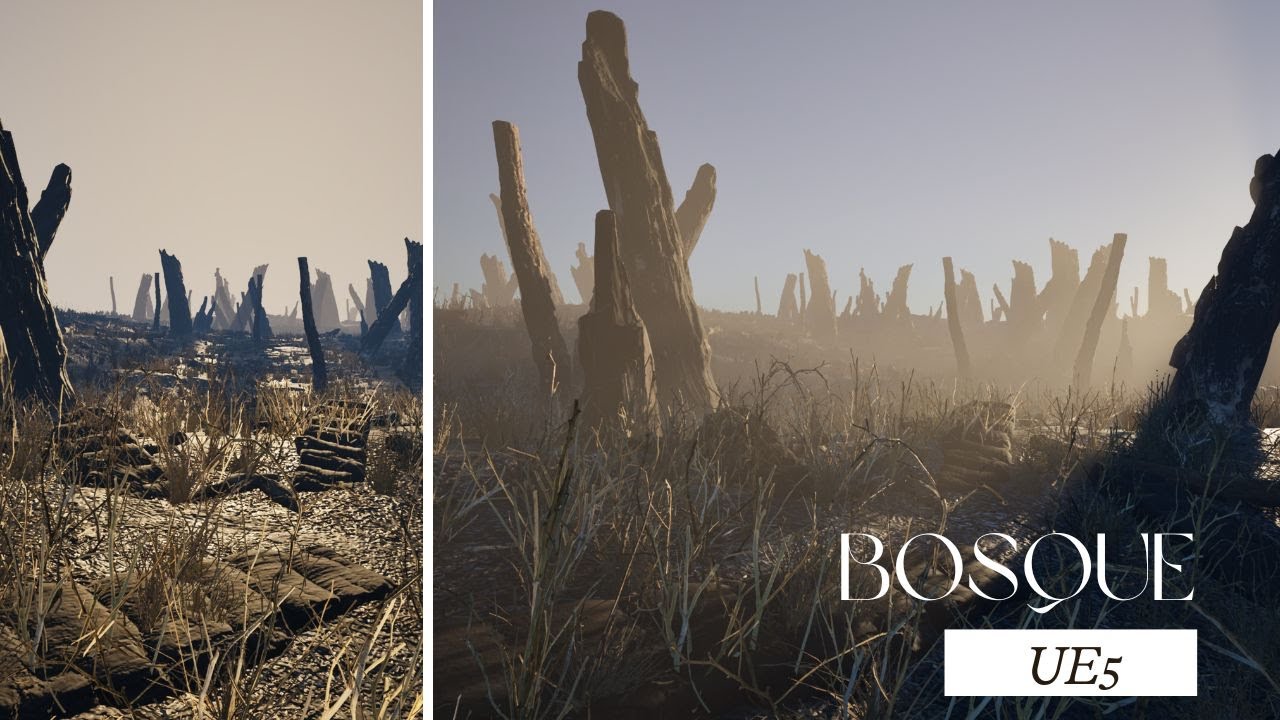 🚀🔥 TUTORIAL UNREAL ENGINE 5: BOSQUE QUEMADO REALISTA EN MINUTOS 🌲🌟 ¡IMPACTA A TUS JUEGOS! #UE5 ...