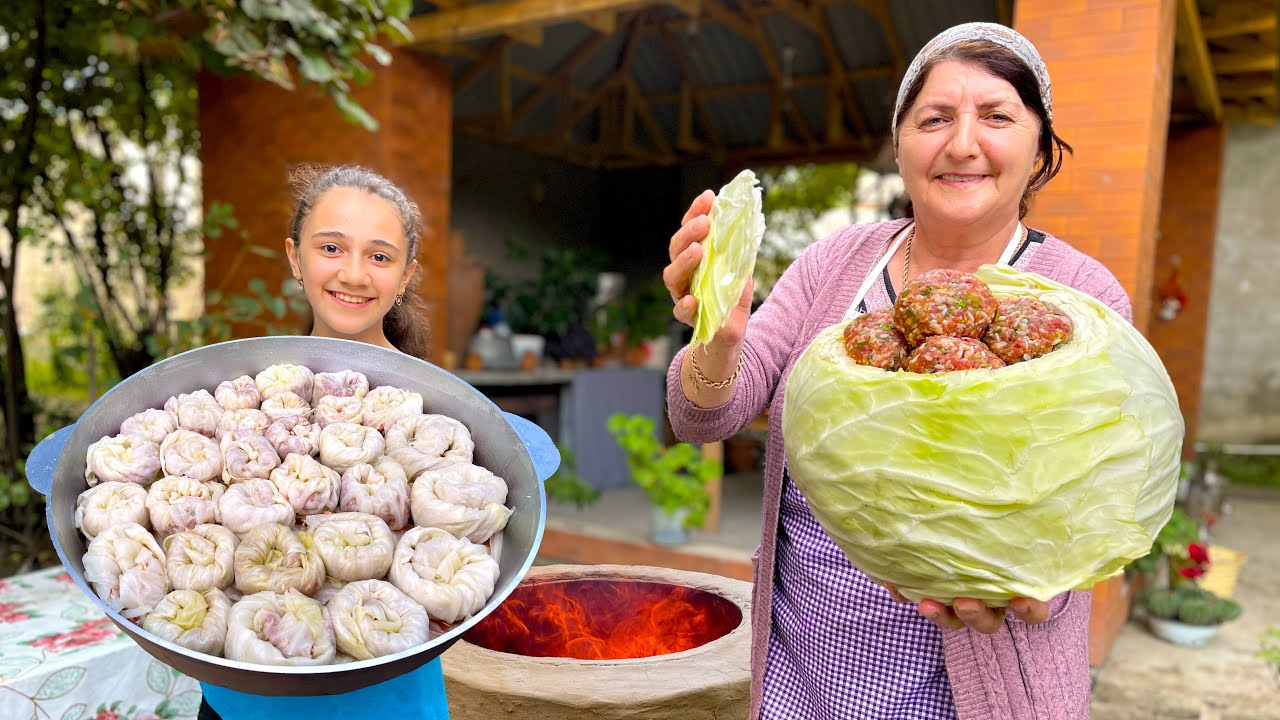 Juicy Meatballs in Whole Huge Cabbage! 2 Amazing Stuffed Recipes ...