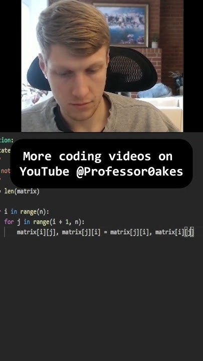 48 Rotate Image Python Leetcode Solution Leetcode Coding Codingproblems Python Youtube