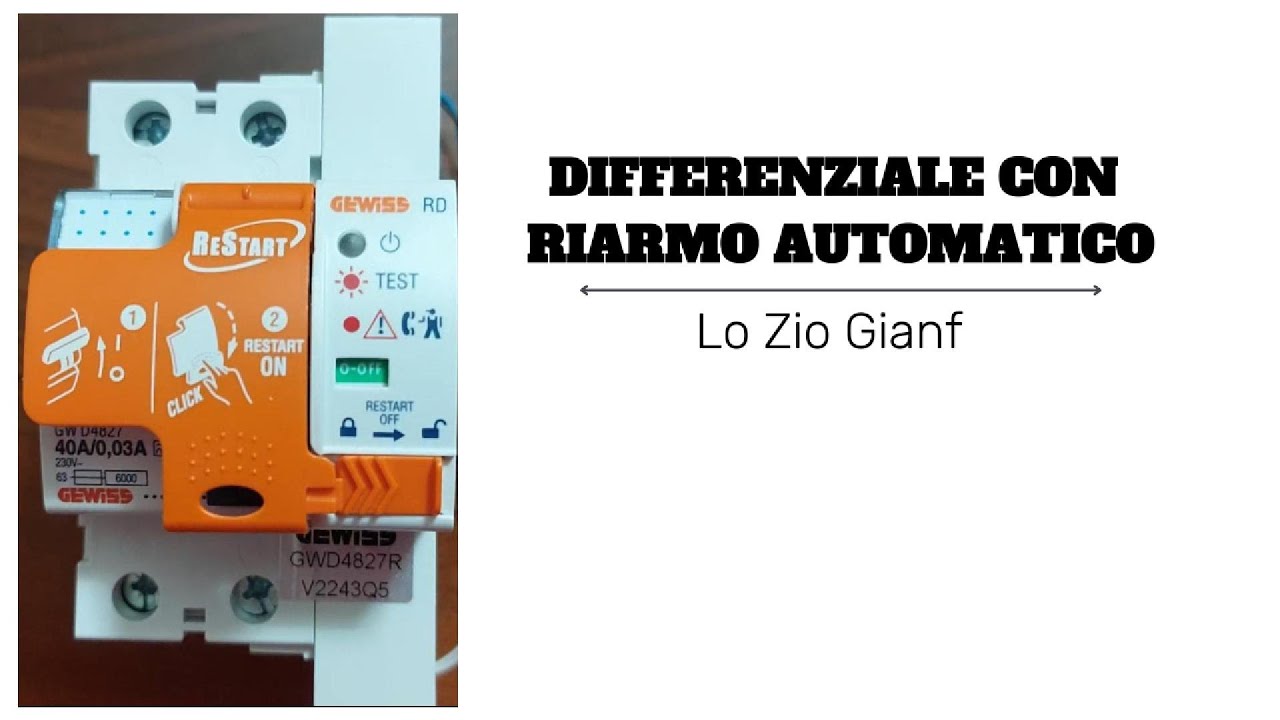 DIFFERENZIALE CON RIARMO AUTOMATICO (RESTART) - YouTube