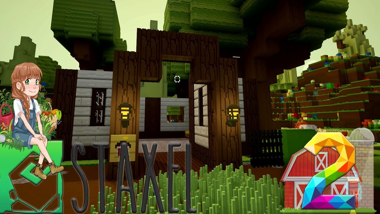 Staxel! Building A Barn!! - YouTube
