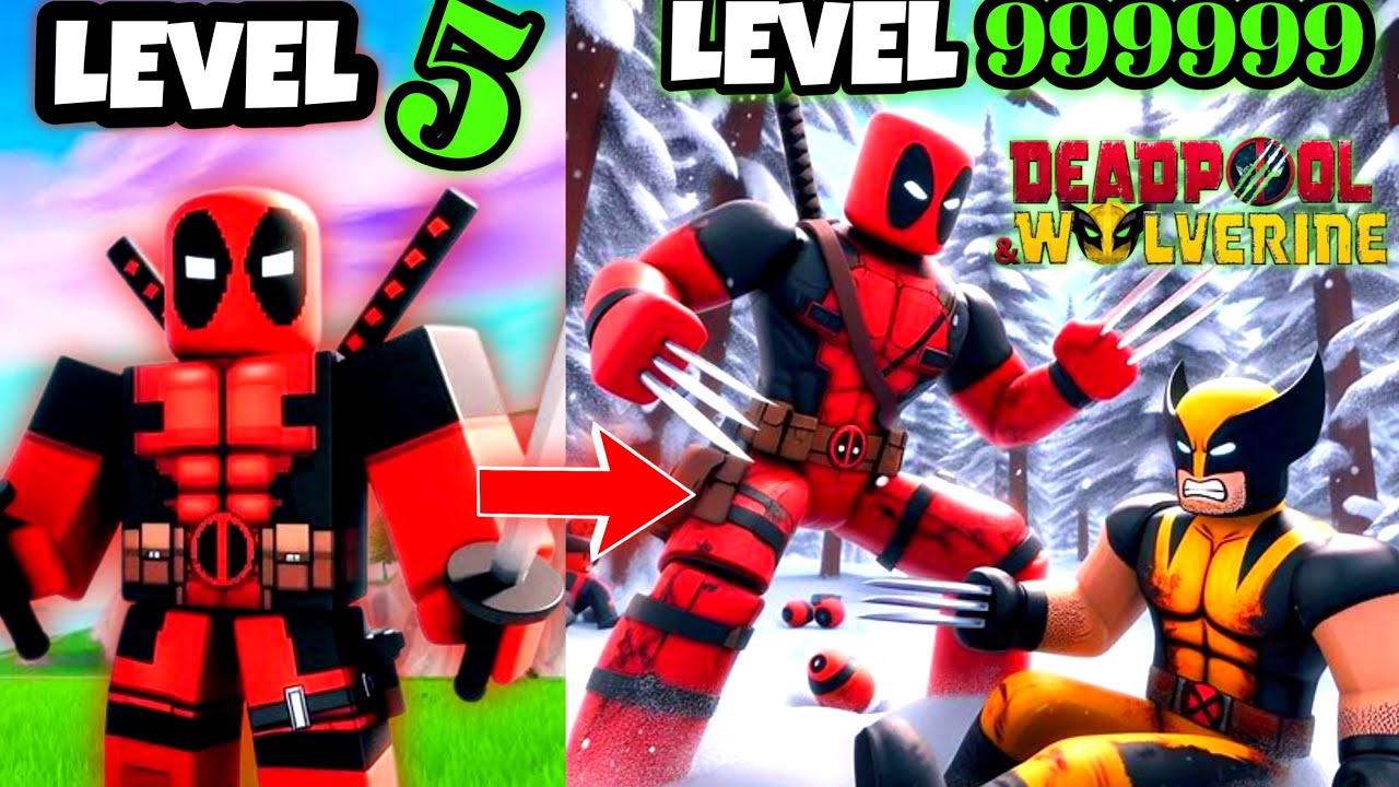 "WHEN DEADPOOL MET WOLVERINE...😱 Biggest FIGHT in roblox Deadpool and ...