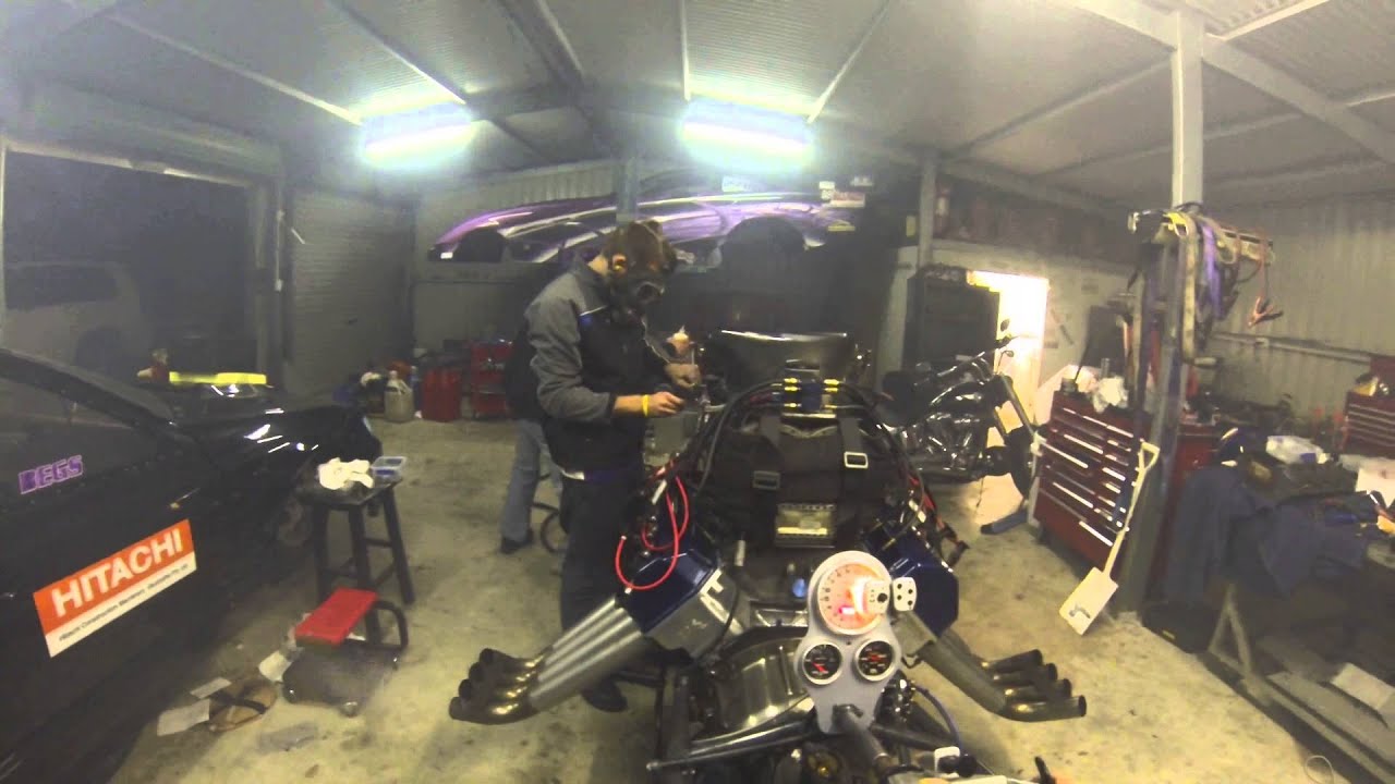 Begley Racing Funny Car First Fire Up - YouTube