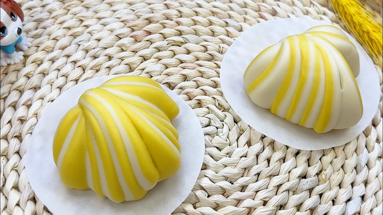 Shell Shaped Two color Steamed Buns - YouTube