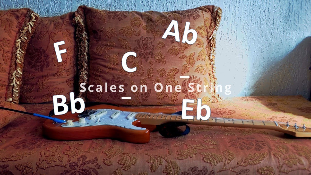 F C Ab Eb Bb Major Scales on One String - YouTube