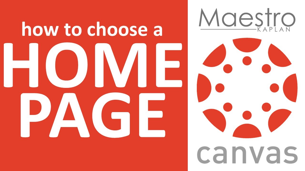 How To Choose A Homepage In Canvas YouTube How To Choose A Homepage In Canvas YouTube