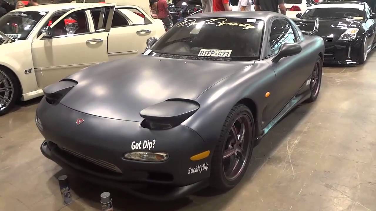 Matte Purple Plasti Dipped Mazda RX7 - YouTube