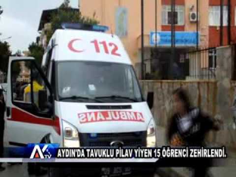 AYTV AYDIN-TAVUKLU PİLAV YİYEN 15 ÖĞRENCİ ZEHİRLENDİ