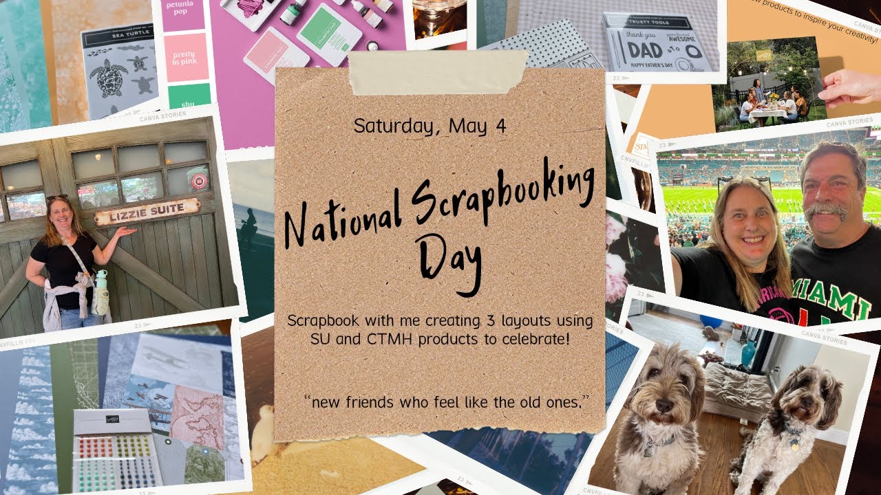 National Scrapbooking Day - Project 3 - Travel Themed Layout - YouTube