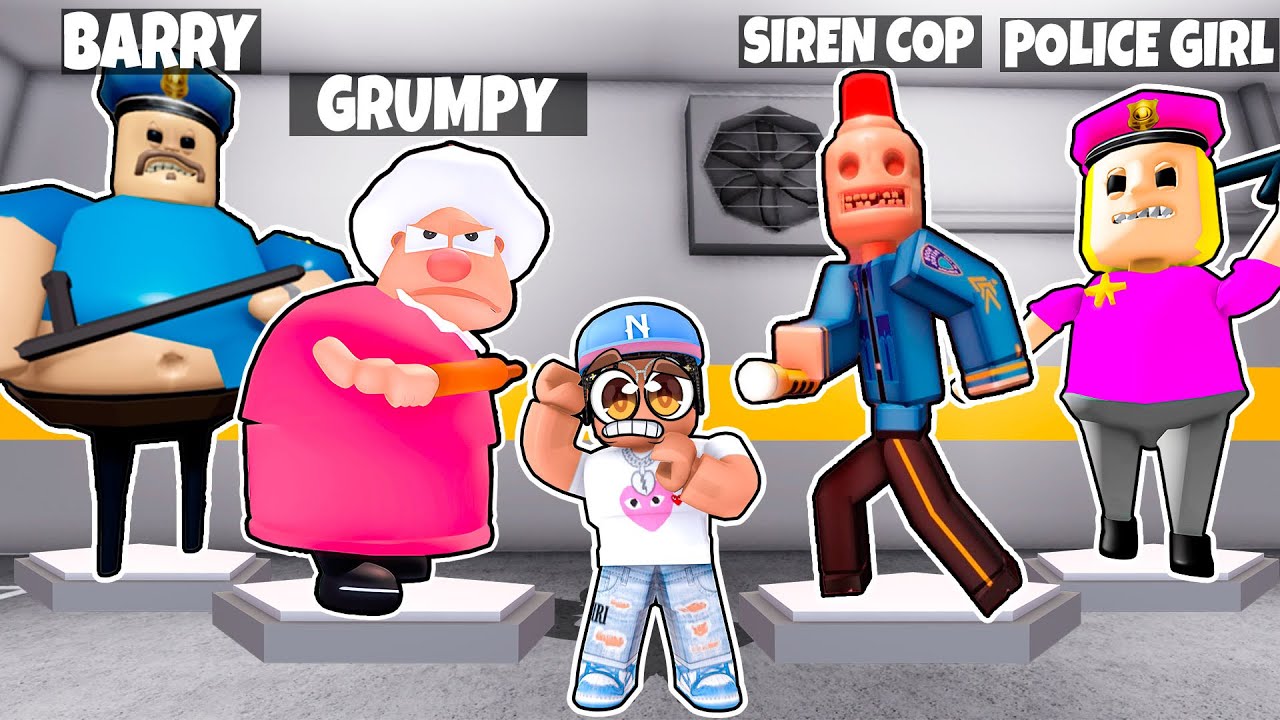 ESCAPE BARRY’S PRISON RUN IN ROBLOX USING ALL CHARACTERS - YouTube
