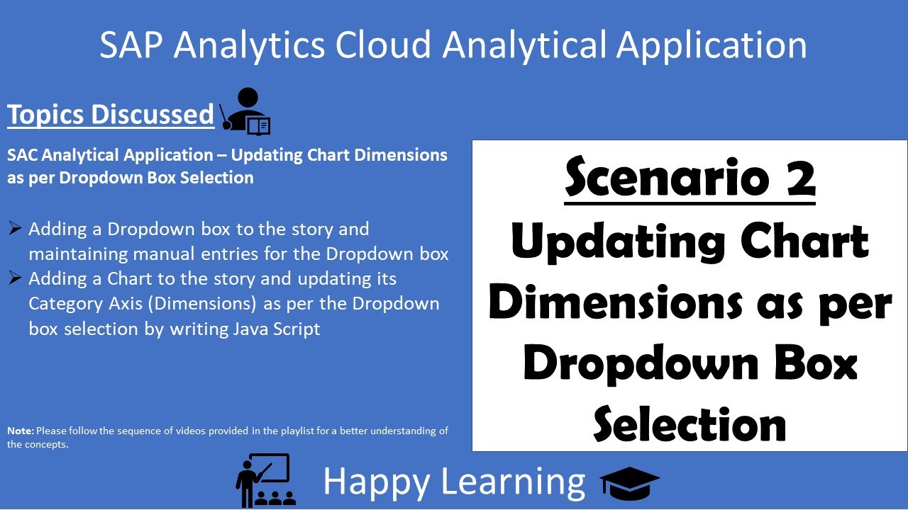 02 SAC AP Scenario 2 Updating Dimension in Chart using Dropdown - YouTube