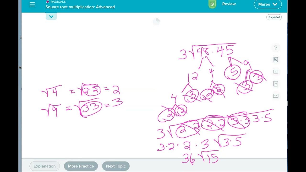Square root multiplication: Advanced - YouTube