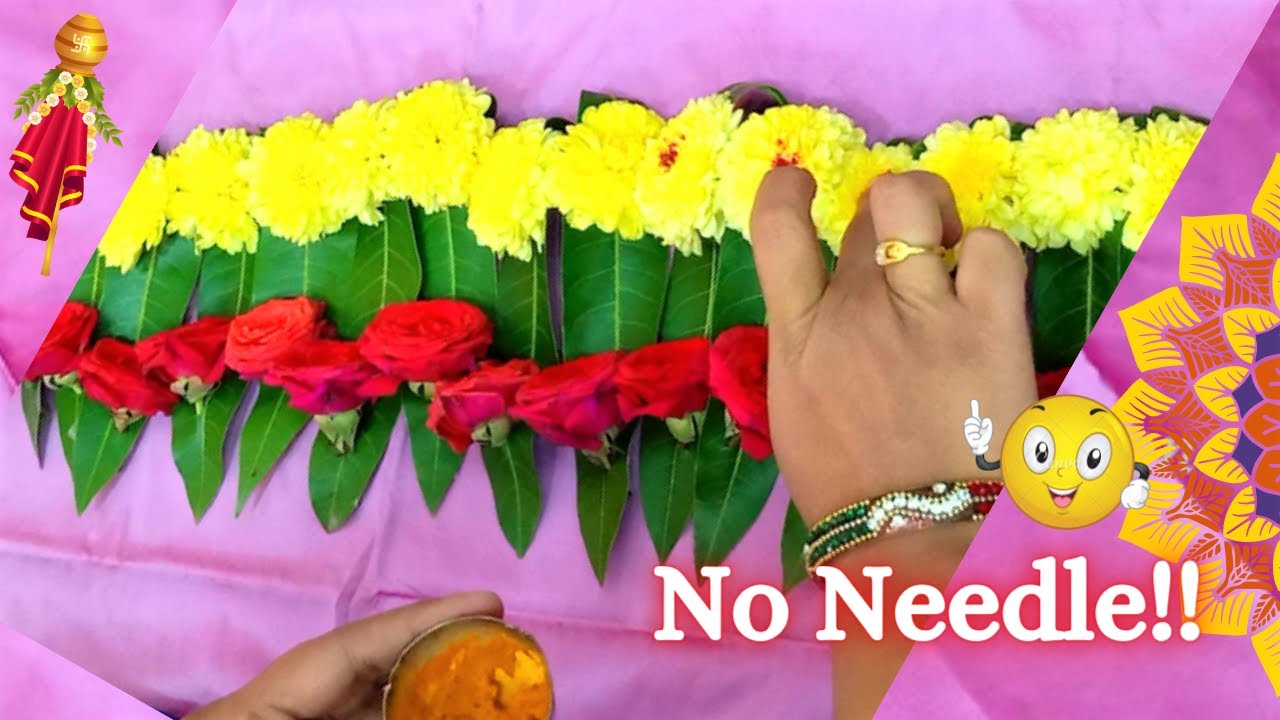 Easy Thoran Making - NO NEEDLE | Easy Flower Decoration Ideas At Home ...