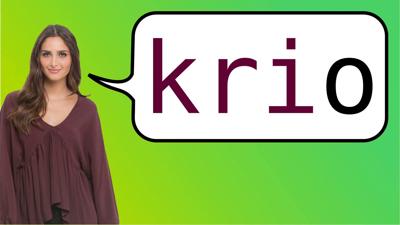 How to say 'Krio' in French? - YouTube